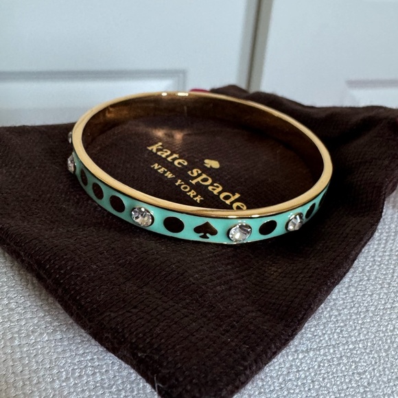 kate spade | Jewelry | Kate Spade Gold And Turquoise Bangle Bracelet ...